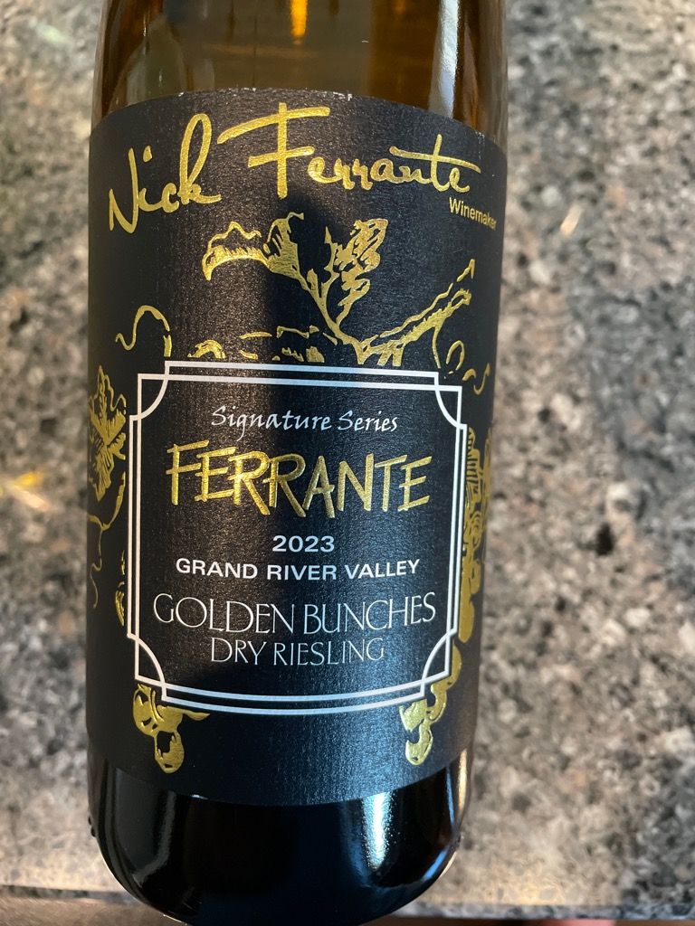 2023 Ferrante Golden Bunches Dry Riesling, USA, Ohio, Grand River ...