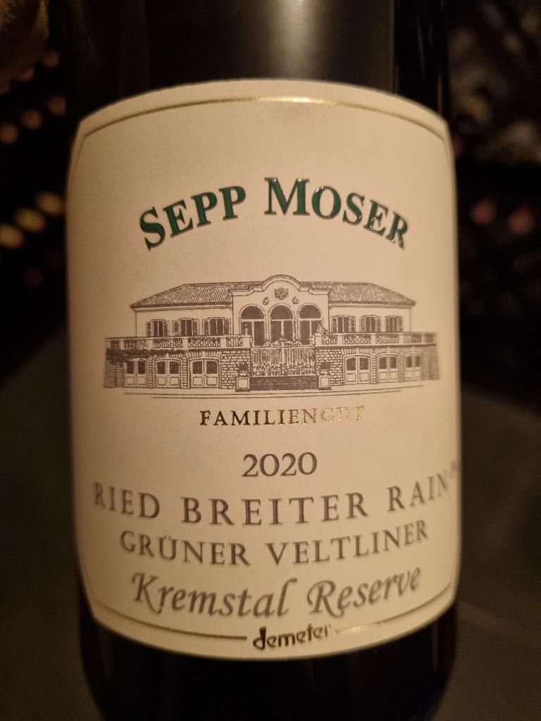 2014 Sepp Moser Grüner Veltliner 1ÖTW Reserve Breiter Rain, Austria ...