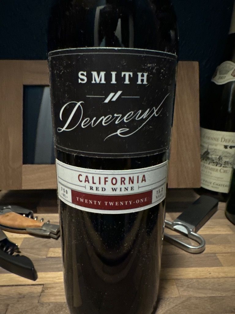 2022 Smith Devereux California Red Wine, USA, California - CellarTracker