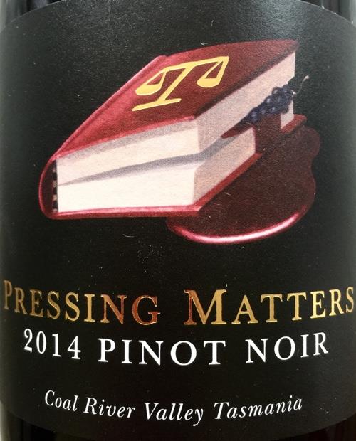 2014 Pressing Matters Pinot Noir, Australia, Tasmania, Coal River ...