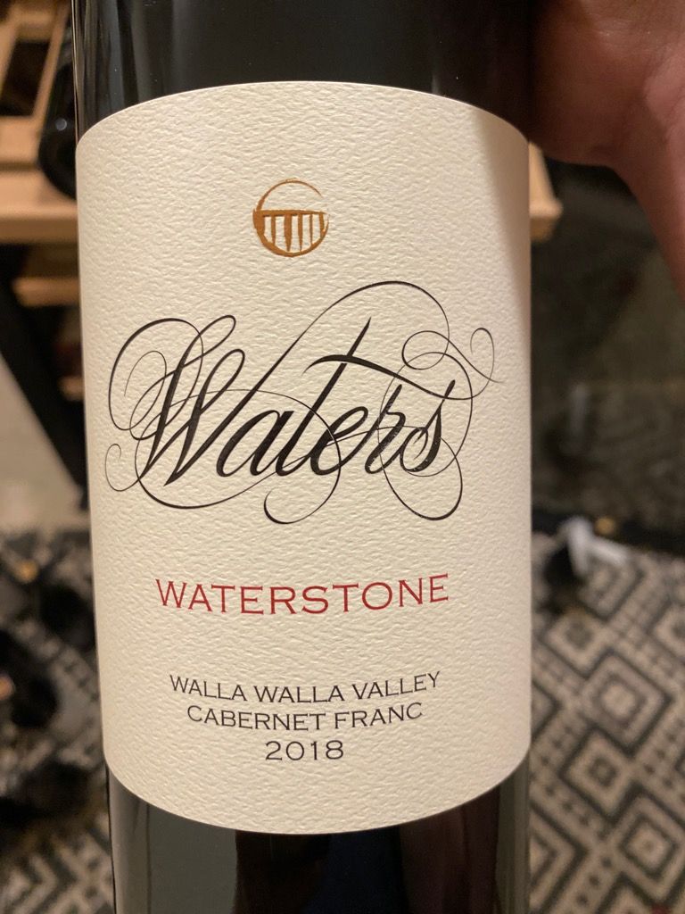 2018 Waters Cabernet Franc Waterstone, USA, Washington, Columbia Valley ...
