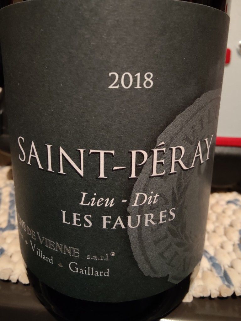 2020 Les Vins de Vienne St. Péray Lieu-Dit Les Faures, France, Rhône, Northern Rhône, St. Péray ...