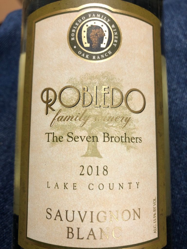 2020 Robledo Family Winery Sauvignon Blanc The Seven Brothers, USA ...