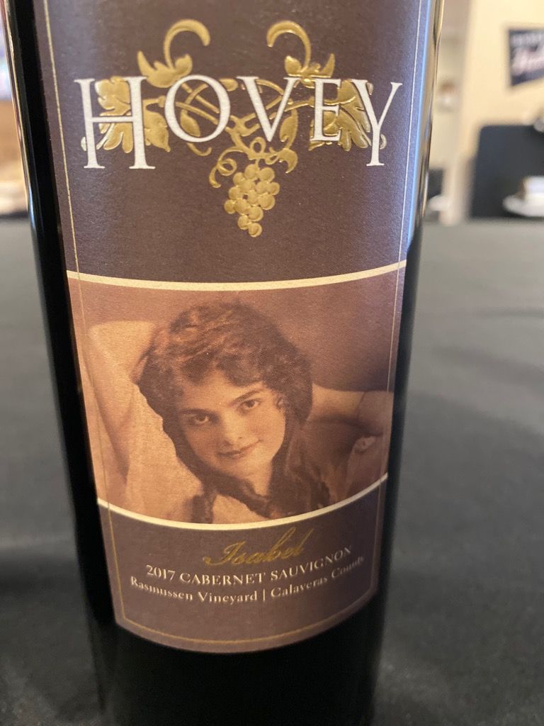 2019 Hovey Cabernet Sauvignon Isabel Rasmussen, USA, California, Sierra ...