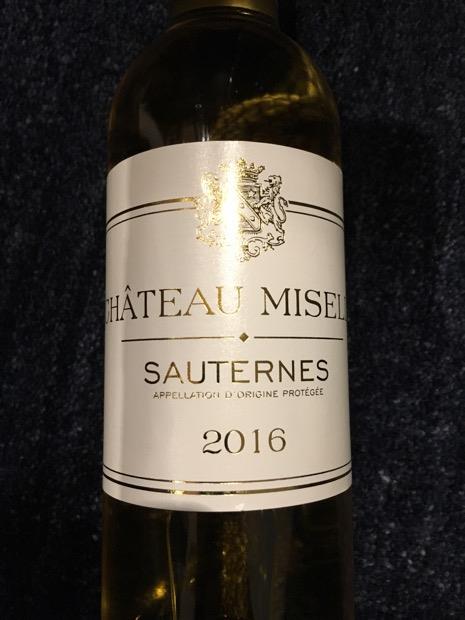 2016 Château Miselle, France, Bordeaux, Sauternais, Sauternes ...