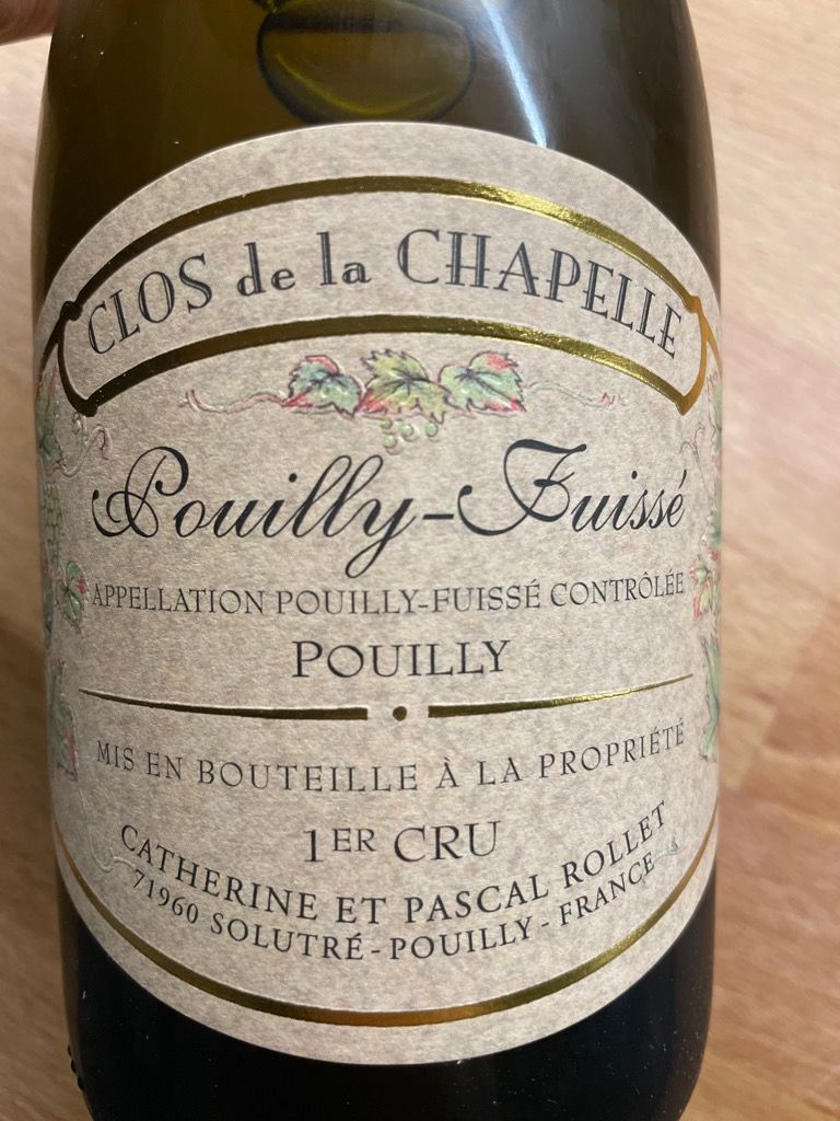 2021 Catherine et Pascal Rollet Pouilly-Fuissé Premier Cru Clos de la ...