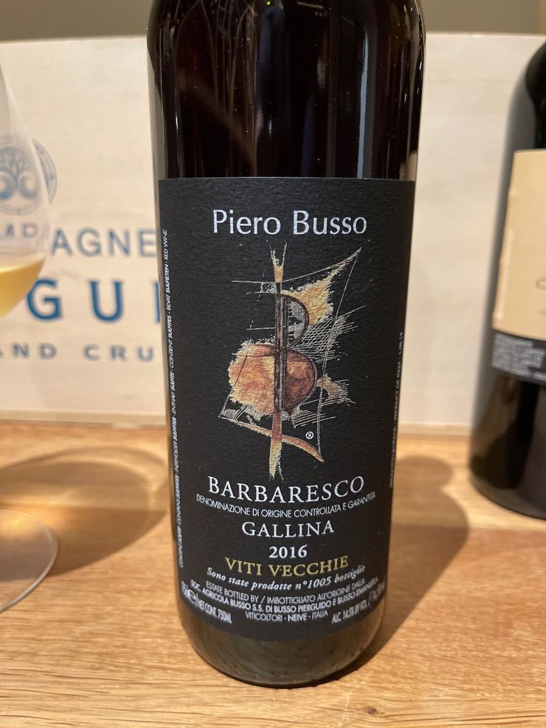 2016 Piero Busso Barbaresco Viti Vecchie Gallina, Italy, Piedmont ...