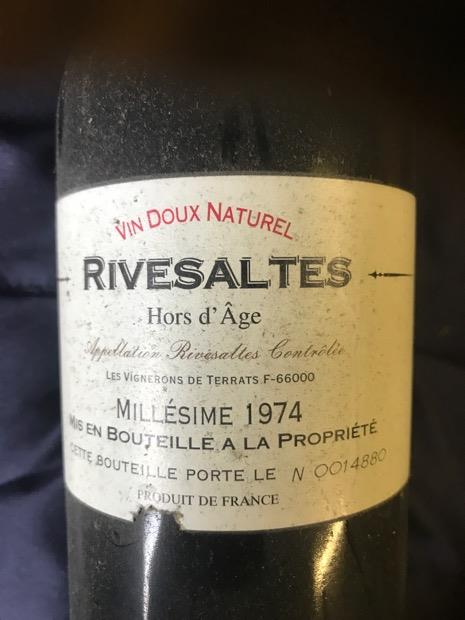 1991 Les Vignerons de Terrats Rivesaltes Hors d'Âge, France, Languedoc ...