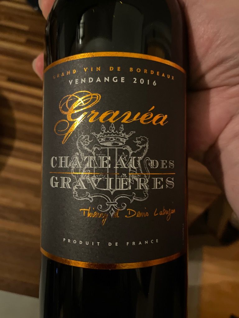 2016 Château des Gravières Graves Gravéa, France, Bordeaux, Graves ...