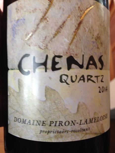 2014 Domaine Piron & Lafont / Piron-Lameloise Chénas Quartz, France ...