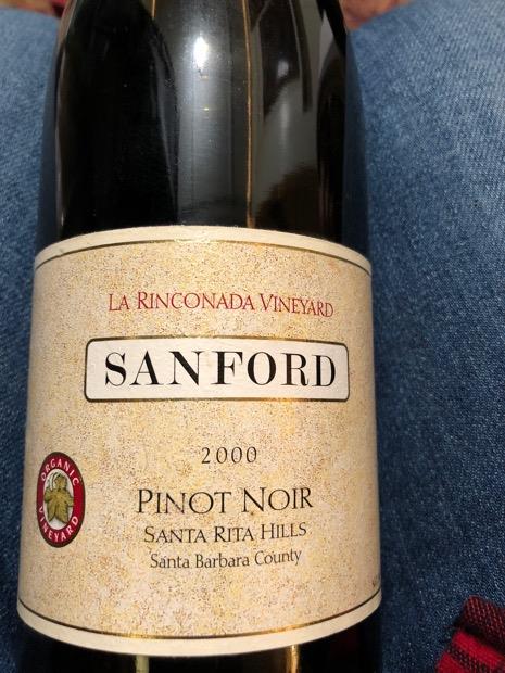 2000 Sanford Pinot Noir Barrel Select La Rinconada Vineyard, USA ...