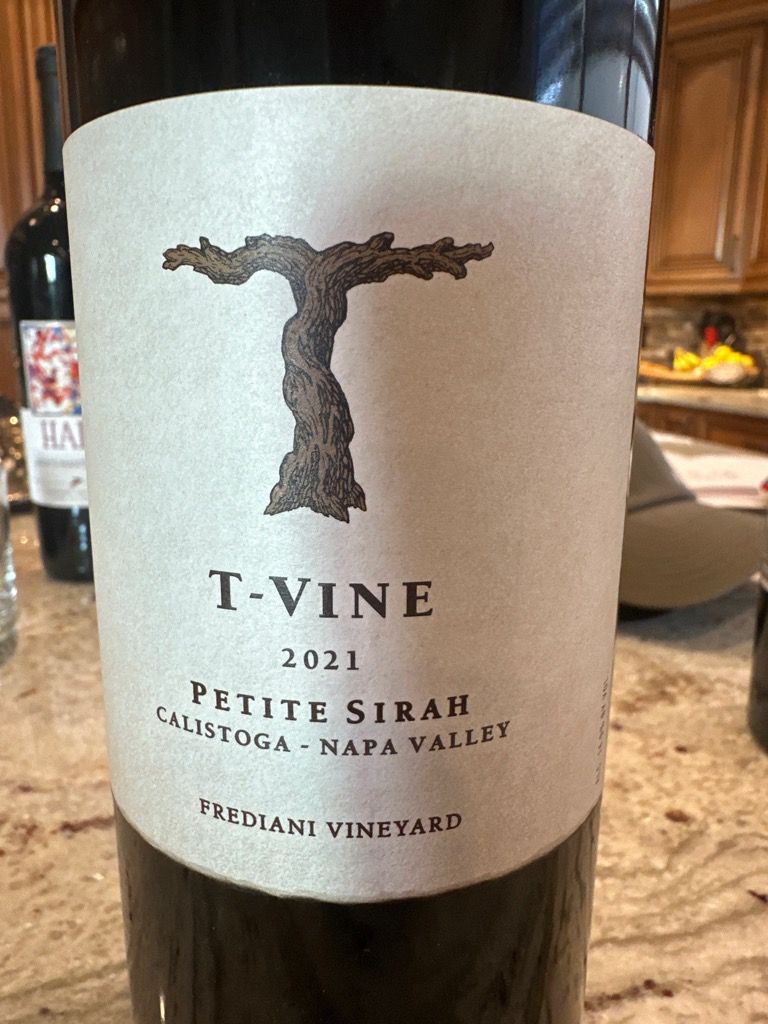 2021 T-Vine Cellars Petite Sirah Frediani Vineyard, USA, California ...