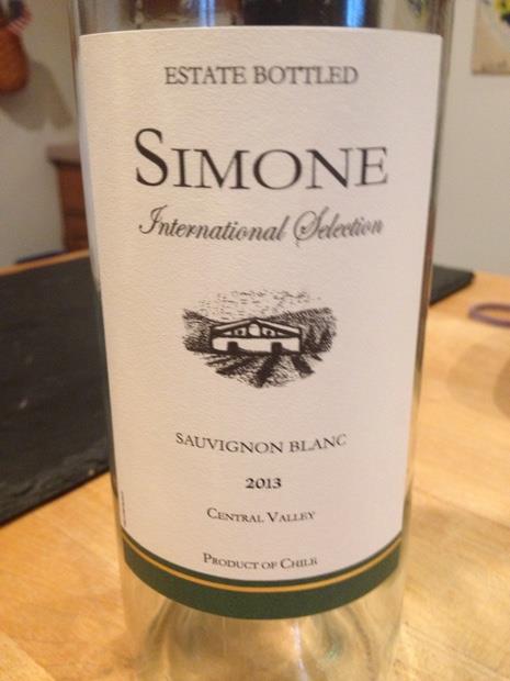 2013 Simone Sauvignon Blanc, Chile, Central Valley - CellarTracker