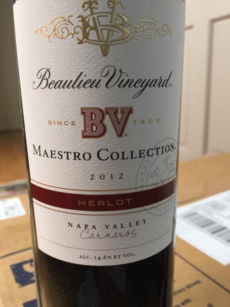 2012 Beaulieu Vineyard Merlot Maestro Collection Carneros, USA ...