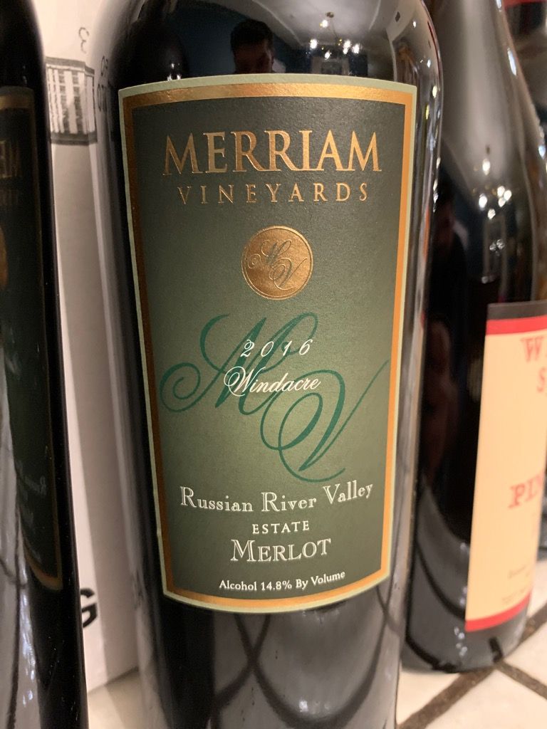 NV Merriam Vineyards Merlot Windacre, USA, California, Sonoma County ...