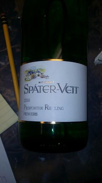 2021 Später-Veit Riesling Piesporter, Germany, Mosel Saar Ruwer ...