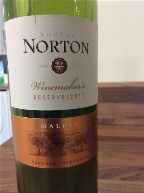 2011 Bodega Norton Malbec Winemaker's Reserve, Argentina, Mendoza, Lujan de Cuyo - CellarTracker