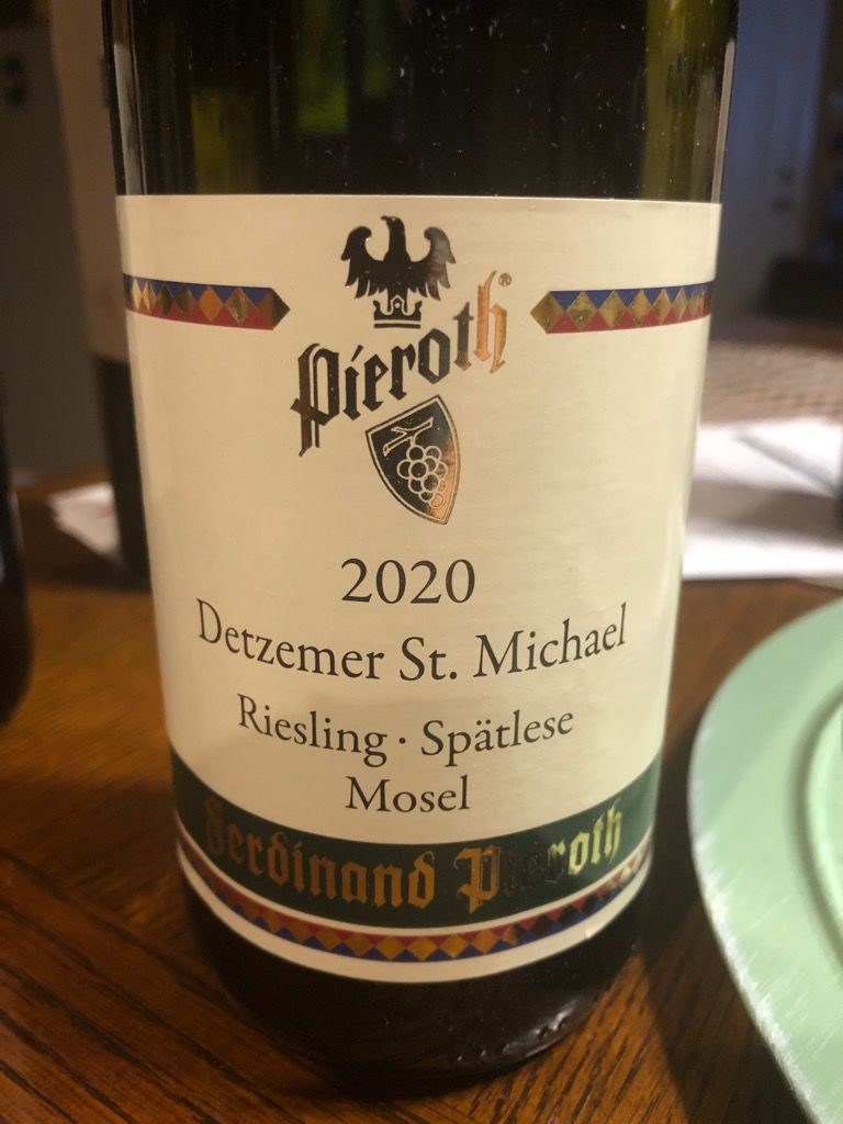 2020 Ferdinand Pieroth Detzemer St. Michael Riesling Spätlese, Germany ...