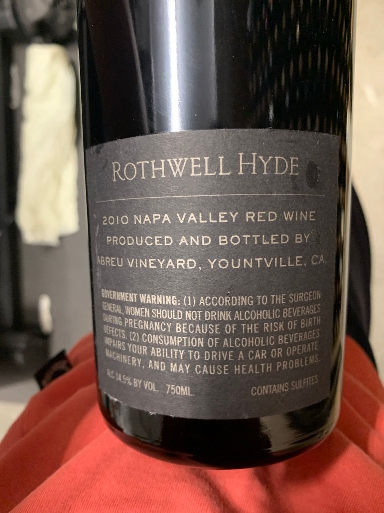 2012 Rothwell Hyde Rothwell Hyde, USA, California, Napa Valley, St ...
