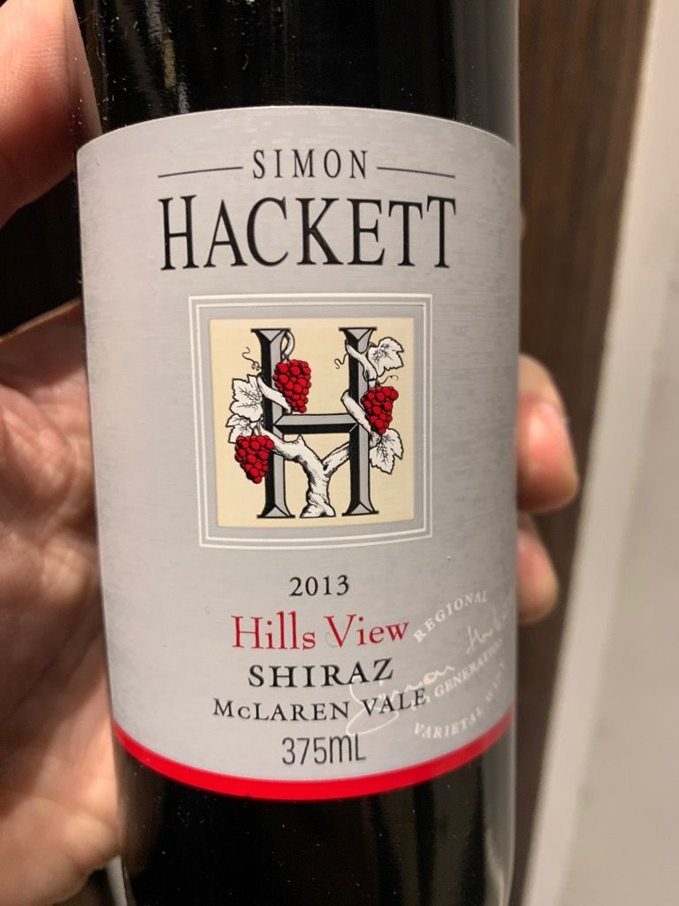 2013 Simon Hackett Shiraz Hills View, Australia, South Australia, Fleurieu, McLaren Vale ...