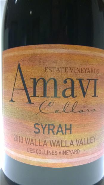 2013 Amavi Cellars Syrah Les Collines Vineyard, USA, Washington ...