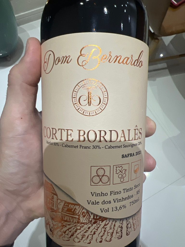 2021 Dom Bernardo Corte Bordalês, Brazil, Rio Grande do Sul, Serra Gaúcha, Vale dos Vinhedos ...