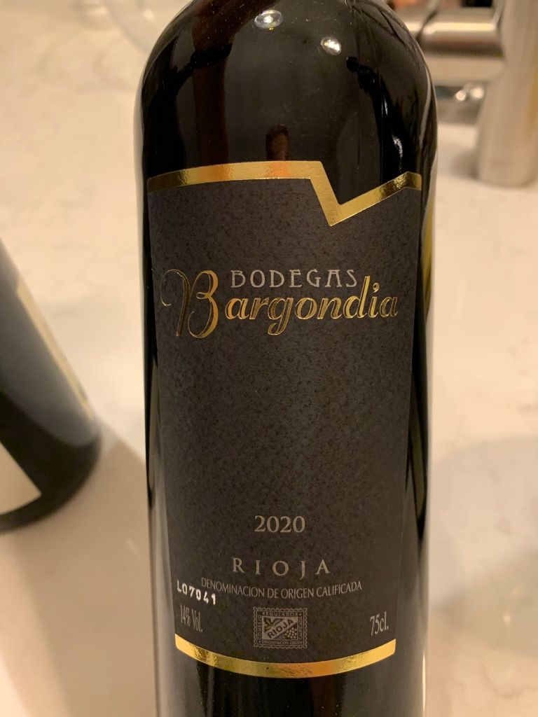 2020 Carlos Rodriguez Rioja Bodegas Bargondia, Spain, La Rioja, Rioja ...
