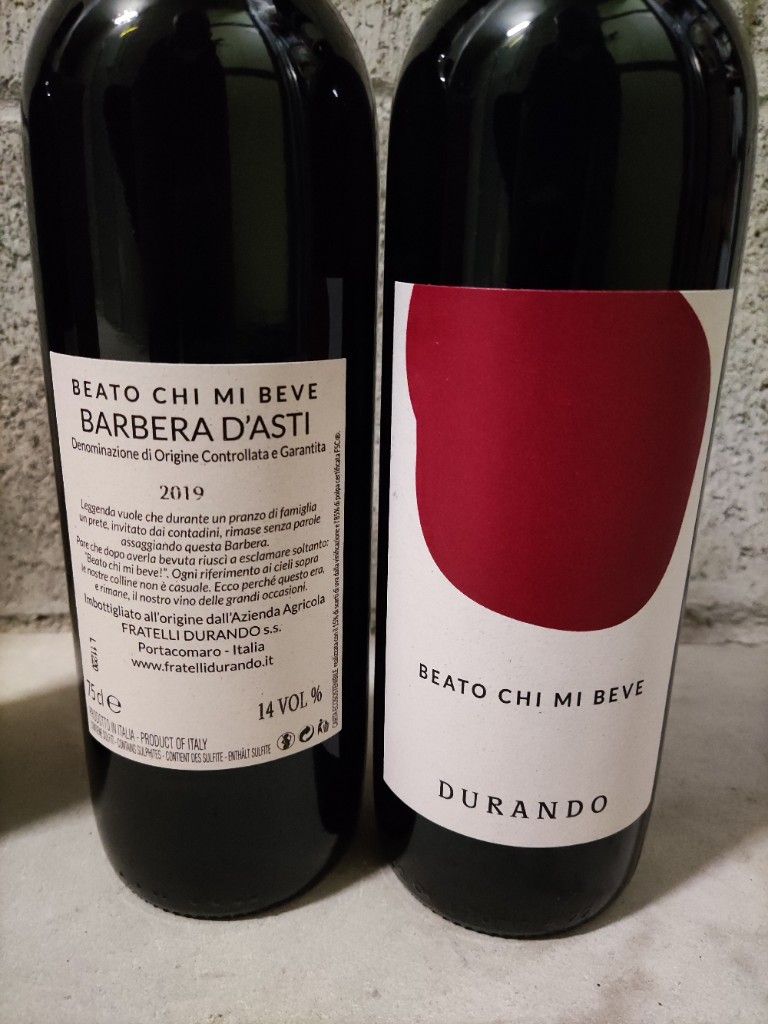 2019 Fratelli Durando Barbera d'Asti Beato chi mi beve, Italy, Piedmont ...