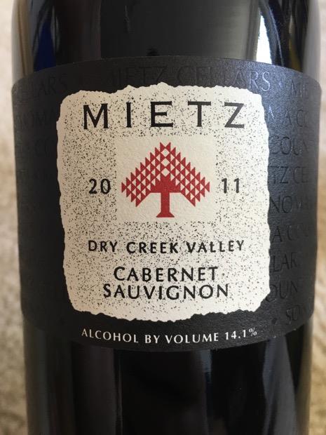 2004 Mietz Cellars Cabernet Sauvignon, USA, California, Sonoma County ...
