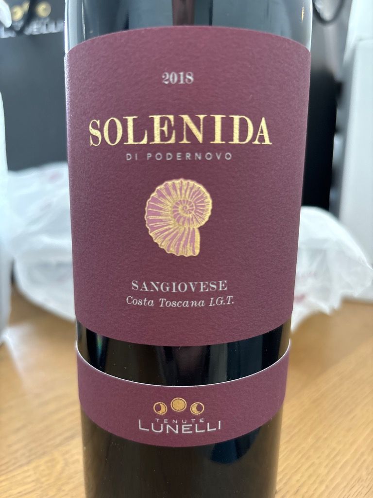 2019 Tenute Lunelli Sangiovese Costa Toscana Solenida, Italy, Tuscany ...