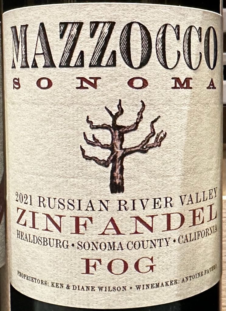 2021 Mazzocco Zinfandel Fog, USA, California, Sonoma County, Russian ...