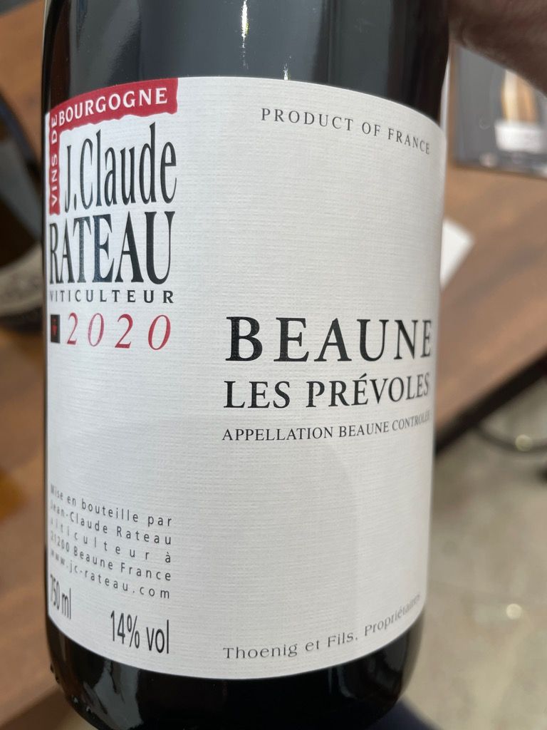2022 Jean-Claude Rateau Beaune Les Prévoles, France, Burgundy, Côte de ...