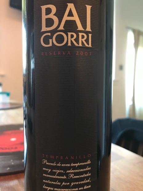 2007 Bodegas Baigorri Rioja Reserva, Spain, La Rioja, La Rioja Alavesa ...