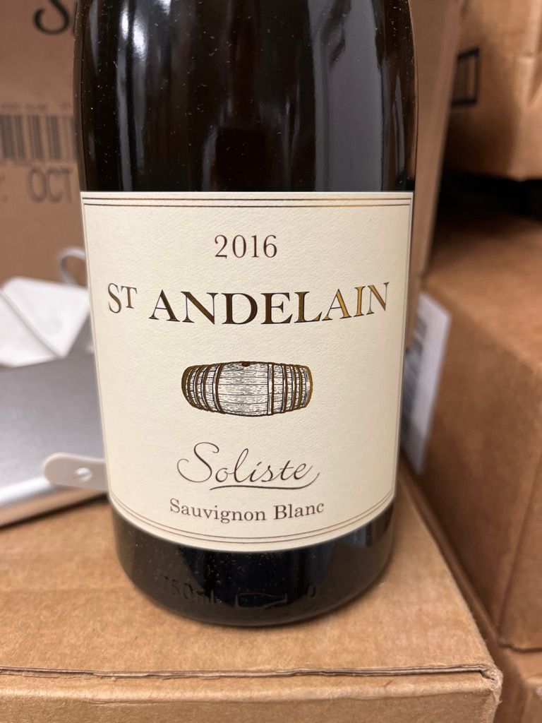 2017 Soliste Cellars Sauvignon Blanc St Andelain, USA, California ...