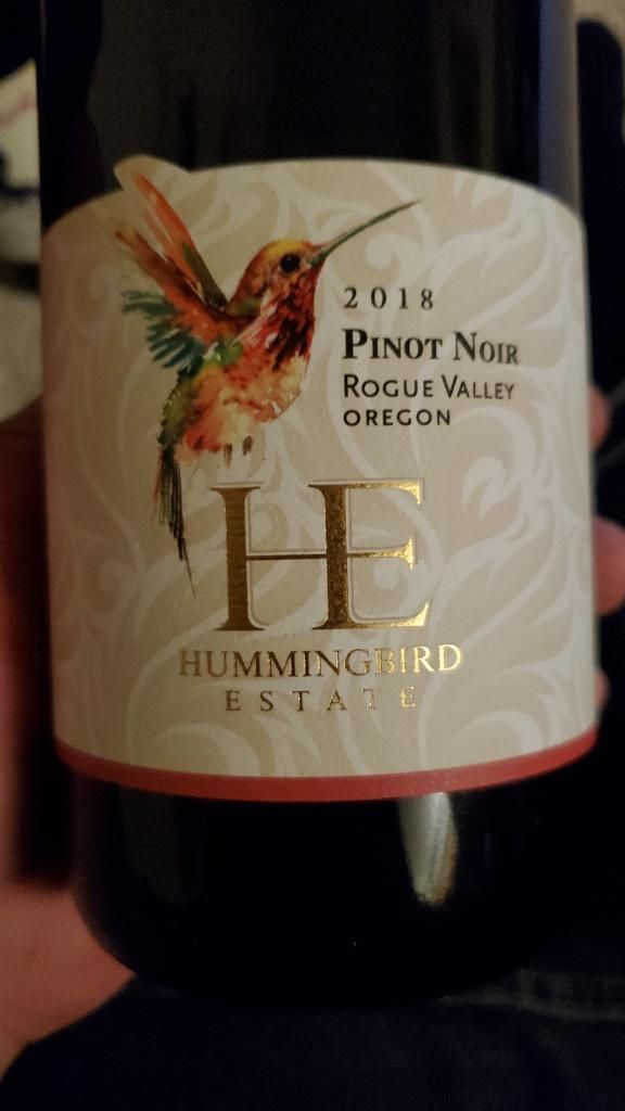 2020 Hummingbird Estate Pinot Noir, USA, Oregon, Southern Oregon, Rogue ...