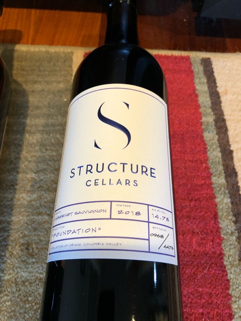 2018 Structure Cellars Cabernet Sauvignon Foundation, USA, Washington ...