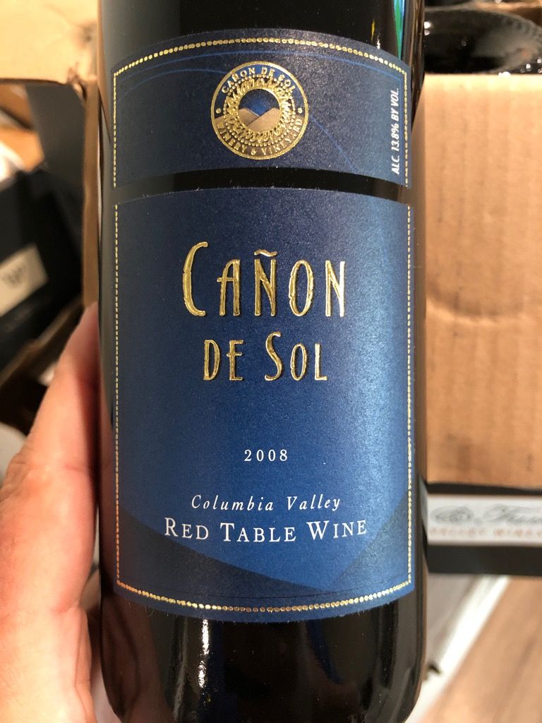 2008 Canon de Sol Red Table Wine, USA, Washington, Columbia Valley ...