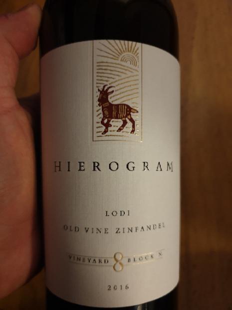 2016 Hierogram Wines Old Vine Zinfandel, USA, California, Central ...