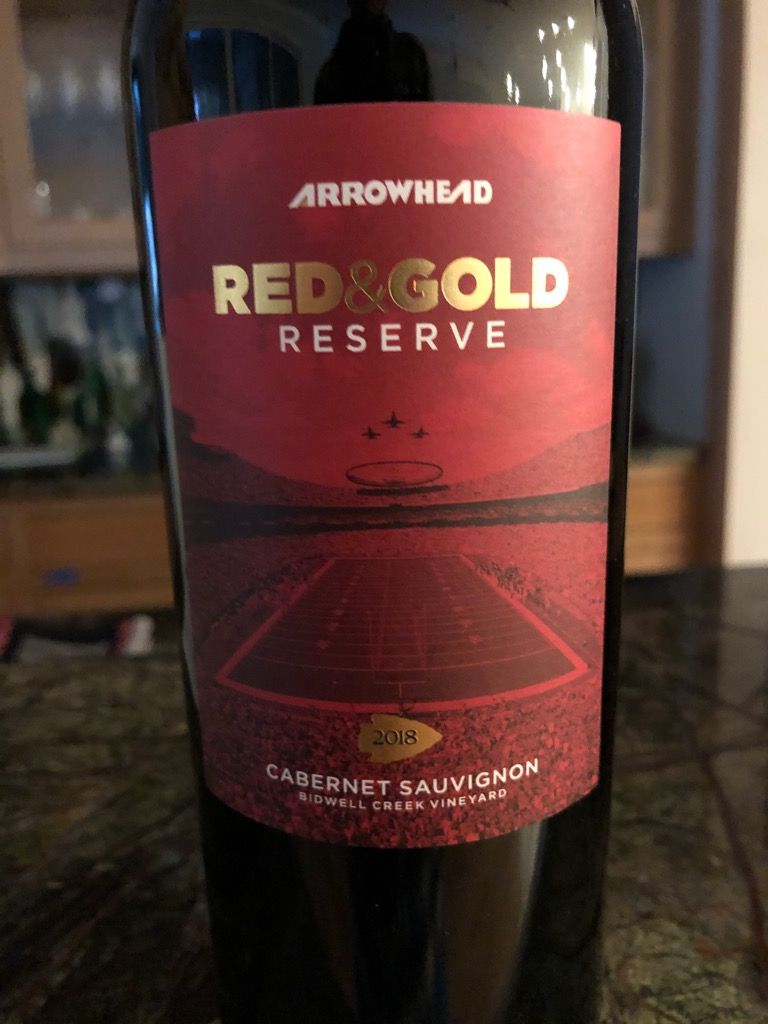 2018 Arrowhead Cabernet Sauvignon Red & Gold Reserve Bidwell Creek ...