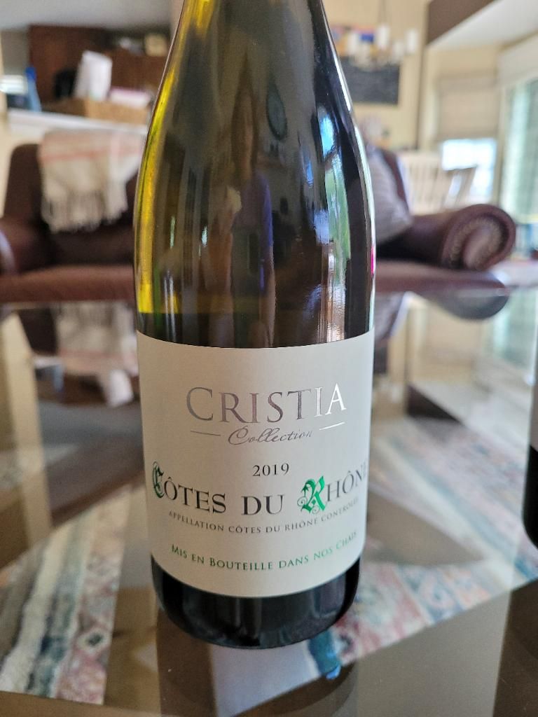 2019 Domaine de Cristia Côtes du Rhône Blanc Cristia Collection, France ...