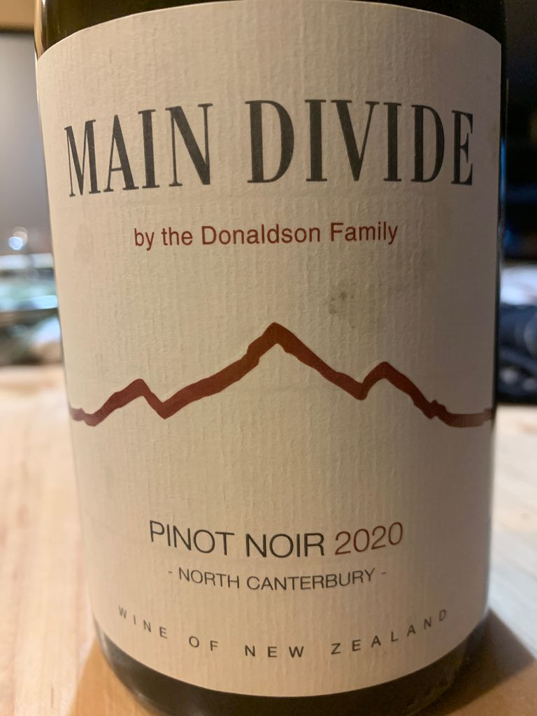 2020 Main Divide Pinot Noir, New Zealand, South Island, Marlborough ...