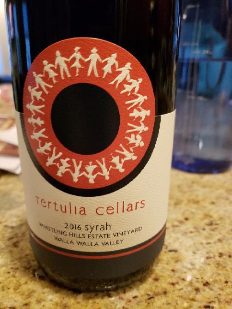2016 Tertulia Cellars Syrah Les Collines Vineyard, USA, Washington ...