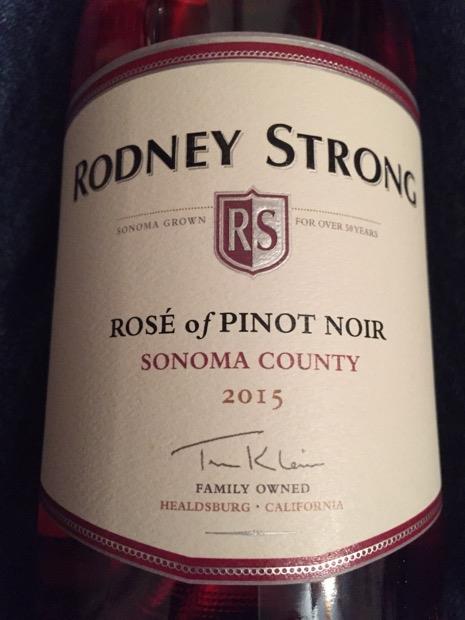 2015 Rodney Strong Pinot Noir Rosé, USA, California, Sonoma County ...