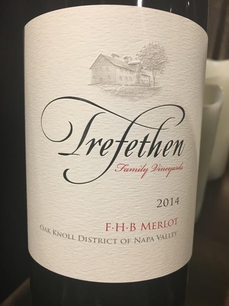 2014 Trefethen Merlot FHB (Family Hold Back), USA, California, Napa ...