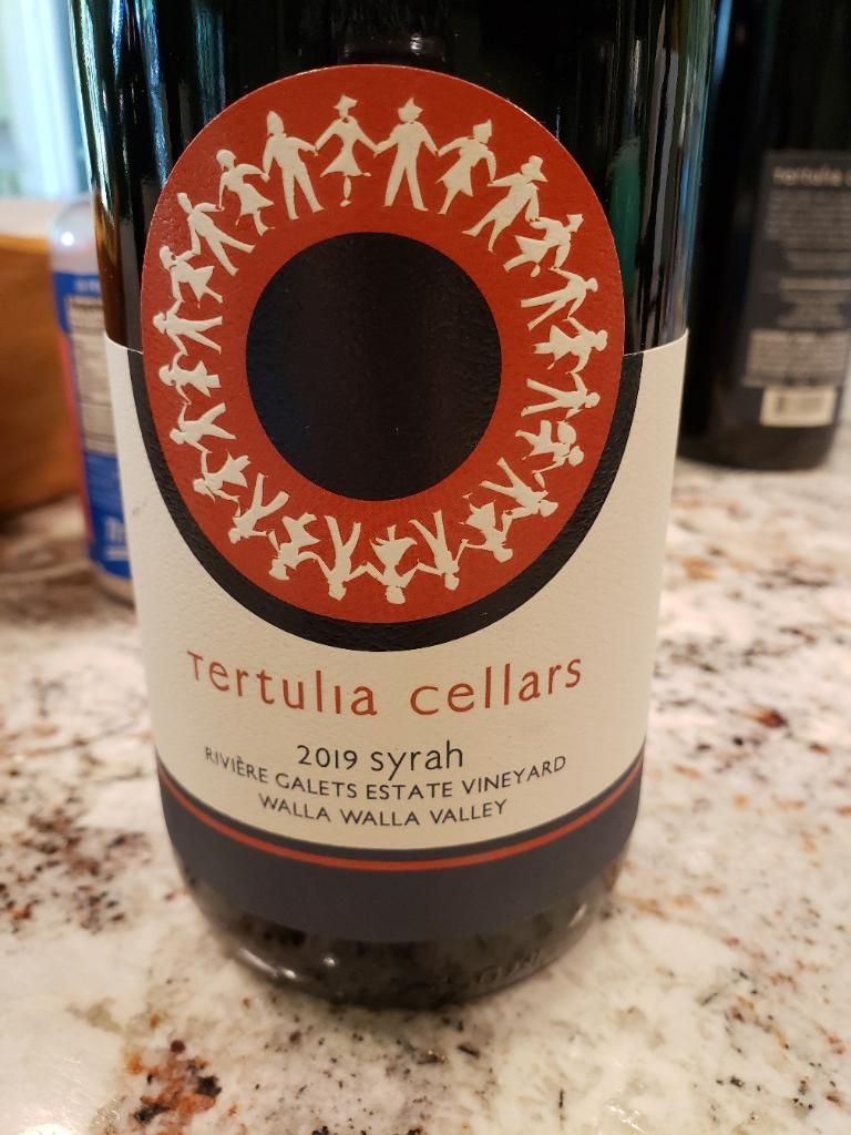 2019 Tertulia Cellars Syrah Riviere Galets Estate Vineyard, USA ...