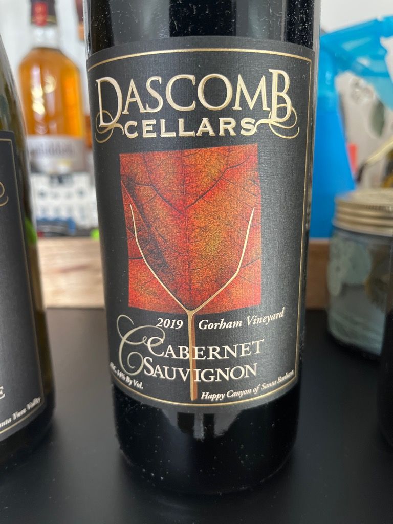 2019 Dascomb Cellars Cabernet Sauvignon, USA, California, Central Coast, Happy Canyon of Santa ...