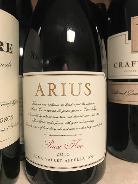2015 Arius Pinot Noir, USA, California, Central Coast, Edna Valley ...