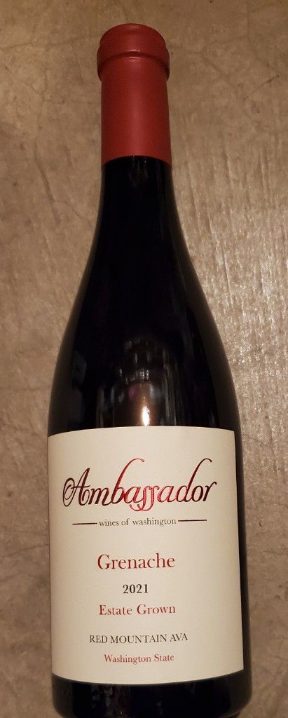 2021 Ambassador Wines Grenache, USA, Washington, Columbia Valley, Red ...