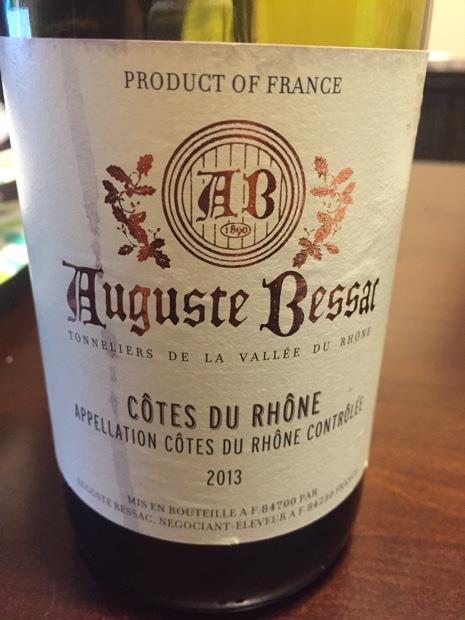 2013 Auguste Bessac Côtes du Rhône, France, Rhône, Southern Rhône ...
