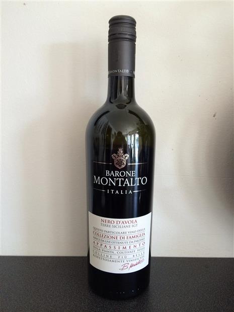 2013 Barone Montalto Nero d'Avola, Italy, Sicily, Sicilia - CellarTracker